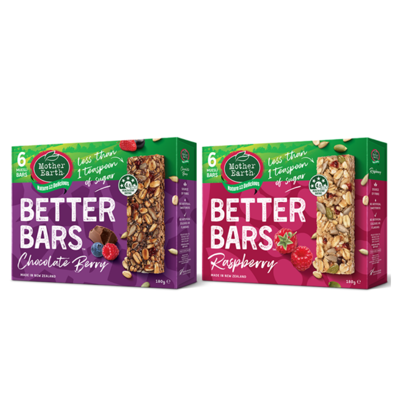 Mother Earth Better Bars Chocolate Berry / Raspberry Reviews - Black Box