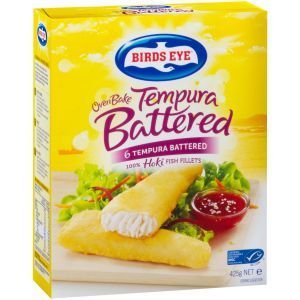 Birds Eye Fish Fillets Tempura Battered Hoki 425g Reviews - Black Box