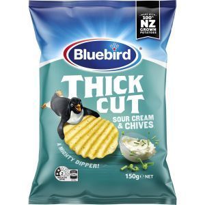 Bluebird Thick Cut Potato Chips Sour Cream & Chives Reviews - Black Box