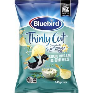 Bluebird Thin Cut Potato Chips Sour Cream & Chives Reviews - Black Box