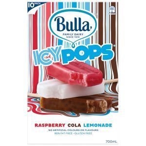 Bulla Icy Pops Ice Blocks Raspberry Lemonade & Cola Reviews - Black Box