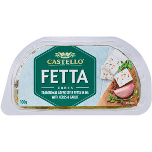 Castello Fetta Cubes in Oil with Herbs & Garlic 100g Reviews - Black Box