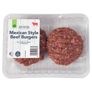 Countdown Burger Patties Mexican Beef 400g Reviews - Black Box
