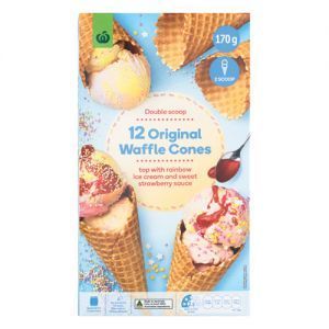Countdown Cones Waffle Plain 170g Reviews - Black Box