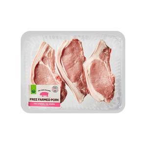 Countdown Free Farmed Pork Chops Loin Large Tray Reviews - Black Box