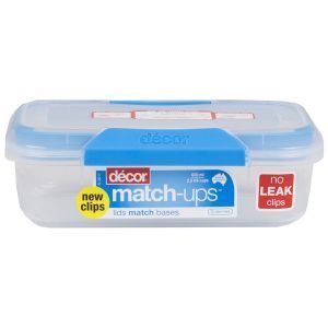Decor Match Ups Container Oblong With Clips Blue Reviews - Black Box