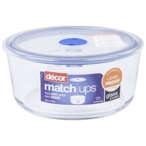 Decor Match Ups Container Round Glass With Lid Purple Reviews - Black Box