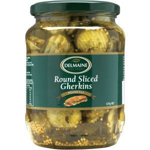 Delmaine Gherkins Round Sliced Reviews - Black Box