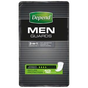 Depend Mens Incontinence Pads Guards For Men Reviews - Black Box