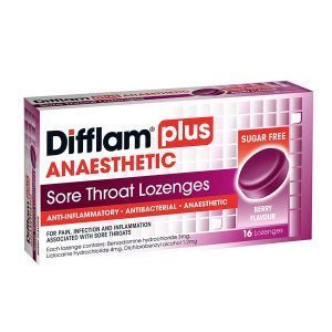 Difflam Lozenges Anaesthetic Berry Sugar Free Reviews - Black Box