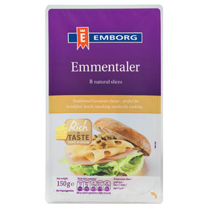 Emborg Semi Soft Cheese Emmental Slices Reviews - Black Box