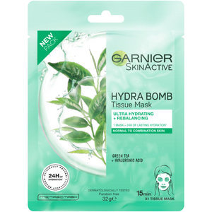 Garnier Hydra Bomb Facial Mask Green Tea Reviews - Black Box
