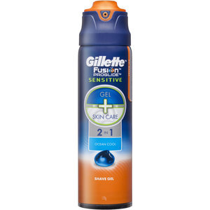 Gillette Fusion Shave Gel Sensitive Ocean Cool Reviews - Black Box