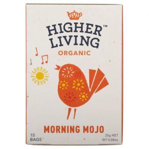 Higher Living Organic Herbal Tea Morning Mojo 25g Reviews - Black Box