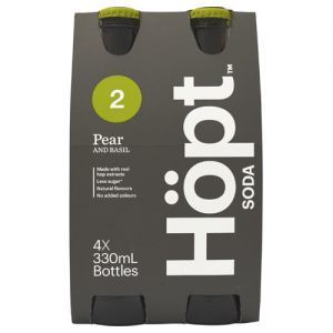 Hopt Soda Soft Drink Pear & Basil Reviews - Black Box
