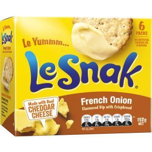 Le Snak Crackers N Dip French Onion 132g Reviews - Black Box