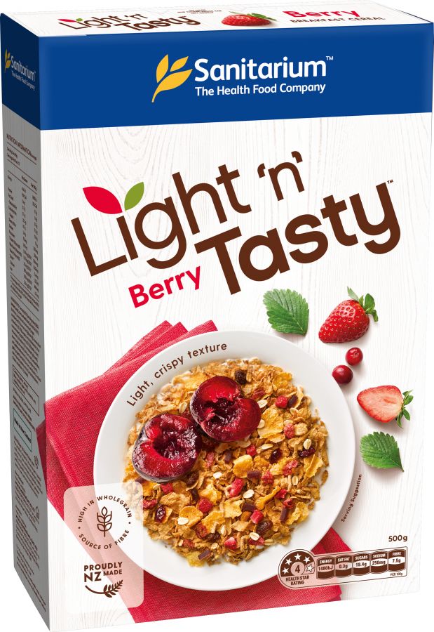 Sanitarium Light N Tasty Cereal Berry Reviews - Black Box