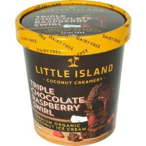 Little Island Coconut Dairy Free Ice Cream Triple Chocolate Raspberry ...