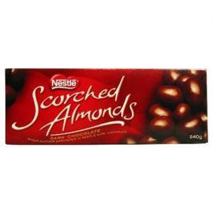 Nestle Scorched Almonds Dark Chocolate Reviews - Black Box