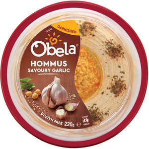 Obela Hommus Garnished Savoury Garlic Reviews - Black Box