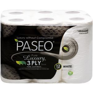 Paseo Toilet Paper 12pk White 3 Ply Reviews - Black Box