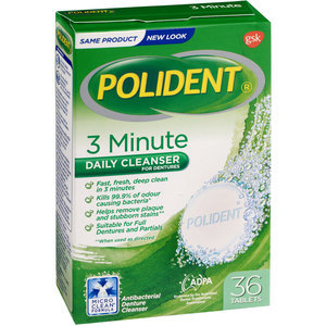 Polident Denture Clean Fresh Tablets - 3 Minutes Reviews - Black Box