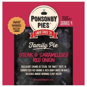 Ponsonby Frozen Family Pie Steak & Red Onion Reviews - Black Box