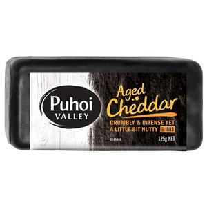 Puhoi Hard Cheese Aged Cheddar Wedge Reviews - Black Box