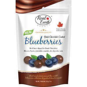 Real Earth Sweets Dark Choc Coated Blueberries Reviews - Black Box