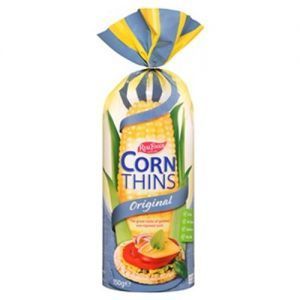 Real Foods Corn Thins Crispbread Original Reviews - Black Box