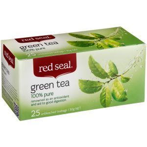 Red Seal Green Tea Bags Pure Reviews - Black Box