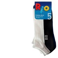 Rio Mens Socks Sports Trainer Liner Size 6 Reviews - Black Box