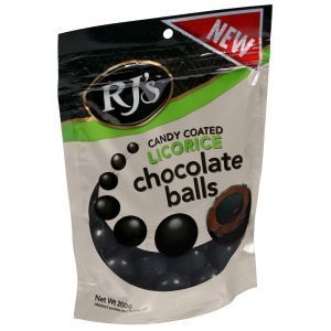 Rjs Licorice Candy Coated Chocolate Balls Reviews - Black Box