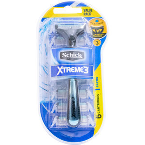 Schick Extreme 3 Shaver Razor Plus 5 Blades Reviews - Black Box