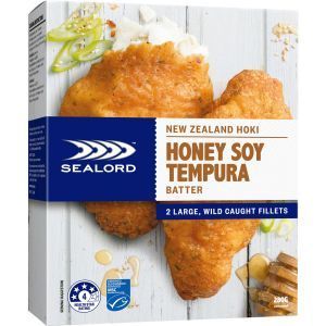 Sealord Premium Fish Fille Nz Hoki Honey Soy Tempura Reviews - Black Box