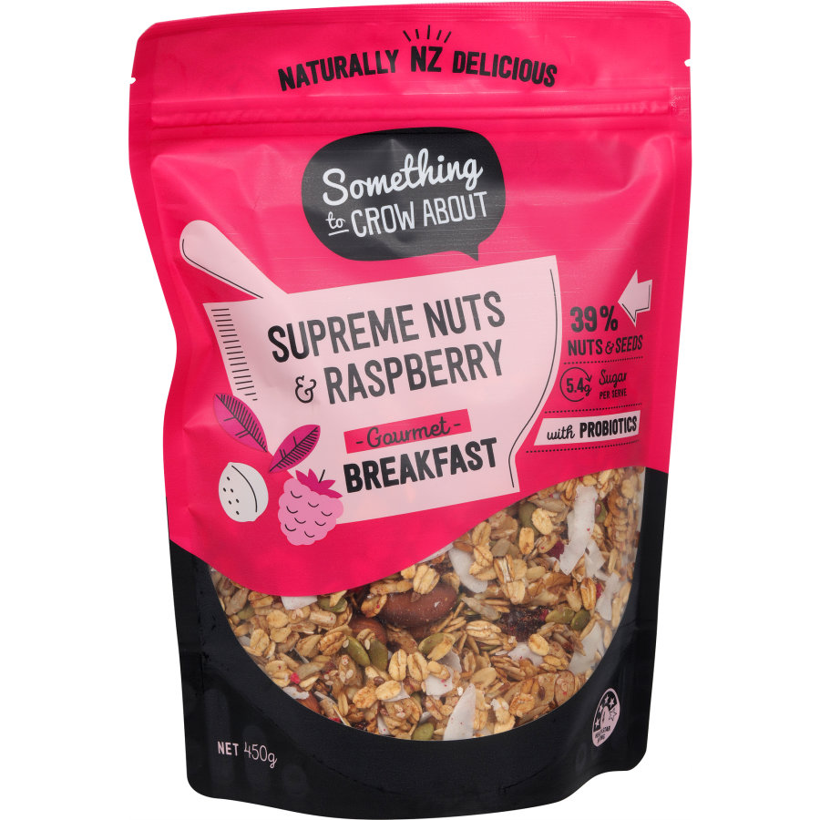 Something To Crow About Muesli Supreme Nuts & Raspberry Reviews - Black Box