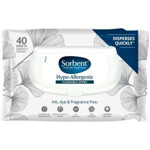 Sorbent Flushable Toilet Wipes Hypo Allergenic Reviews - Black Box