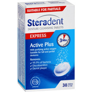Steradent Denture Clean Active Plus Tablets Reviews - Black Box