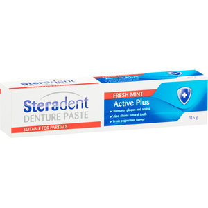 Steradent Denture Clean Active Plus Toothpaste Reviews - Black Box