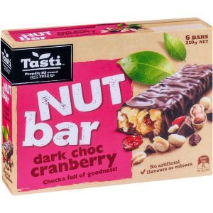 Tasti Nut Bar Dark Choc Cranberry Reviews - Black Box