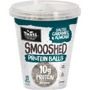Tasti Smooshed Snack Balls Salted Caramel Reviews - Black Box