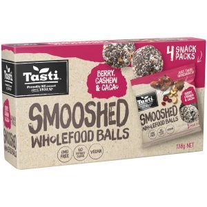 Tasti Berry, Cashew & Cacao Wholefood Snack Balls Reviews - Black Box