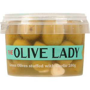 The Olive Lady Olives Green With Garlic Reviews - Black Box
