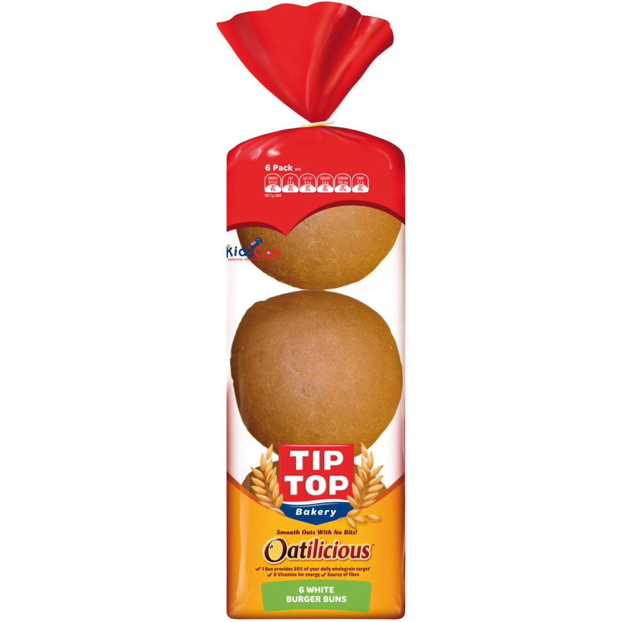 Tip Top Super Soft Burger Buns Hamburger Oatilicious Reviews - Black Box