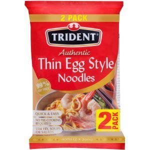 Trident Egg Noodles Thin 400g Reviews - Black Box