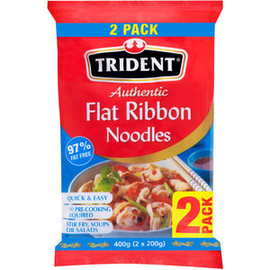 Trident Flat Noodles Ribbon 400g Reviews - Black Box