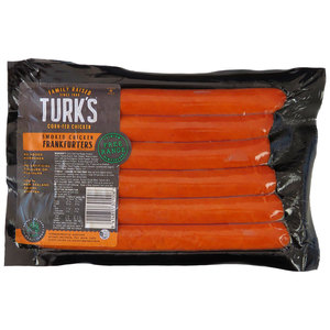 Turks Free Range Frankfurters Chicken 450g Reviews - Black Box