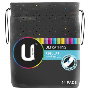 U By Kotex Pads Ultra Thin No Wings Reviews - Black Box