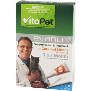Vitapet Evance Flea Treatment Prevention Cat Under 4kg Reviews - Black Box