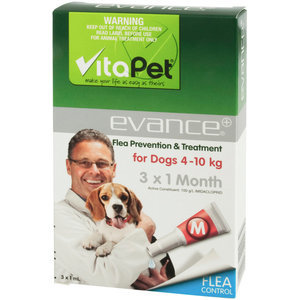 Vitapet Evance Flea Treatment Prevention Dog 4 - 10kg Reviews - Black Box